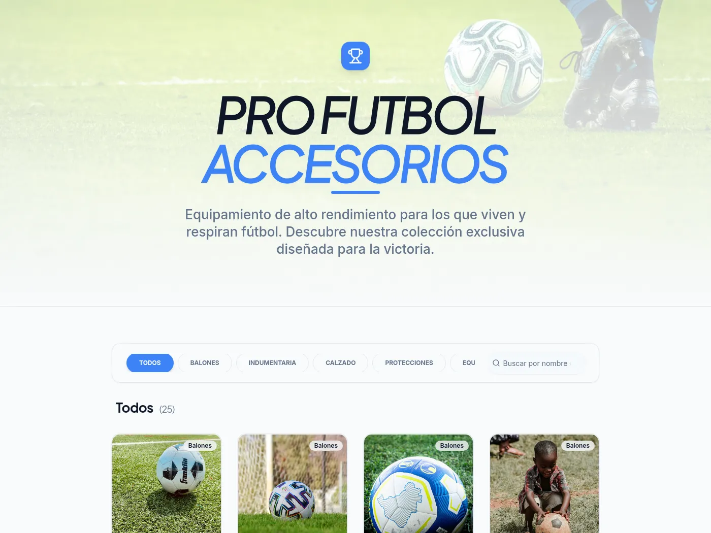 Pro Fútbol accesorios