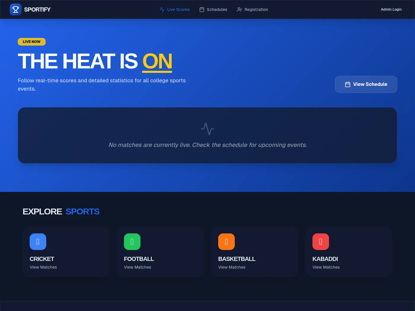 Sportify Score Board