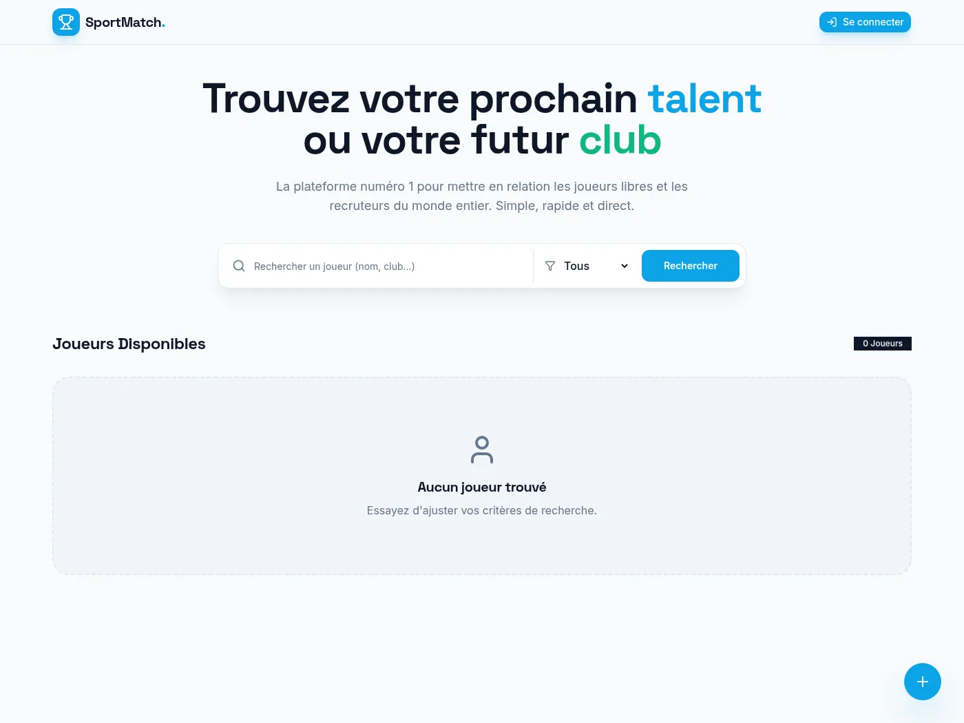 SportMatch Platform