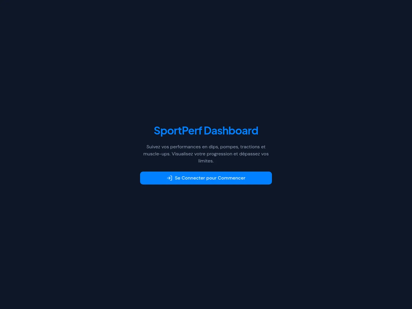 SportPerf Dashboard