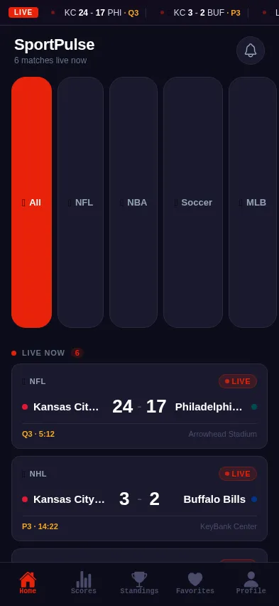 SportPulse Live Updater