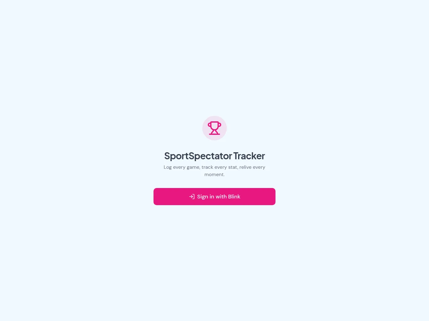 SportSpectator Tracker