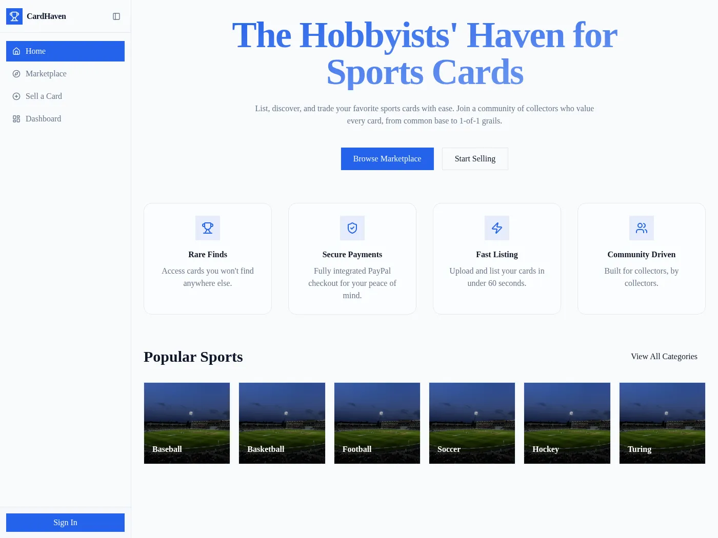 Sports Card Marketplace