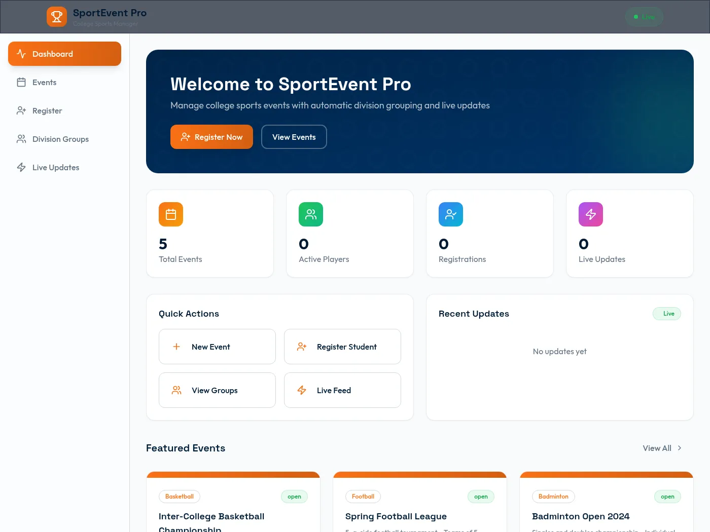 SportEvent Pro Manager