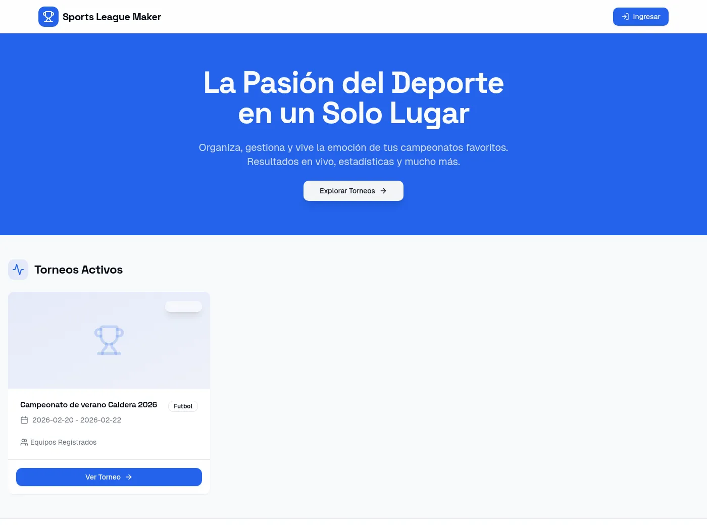 Sports League Maker