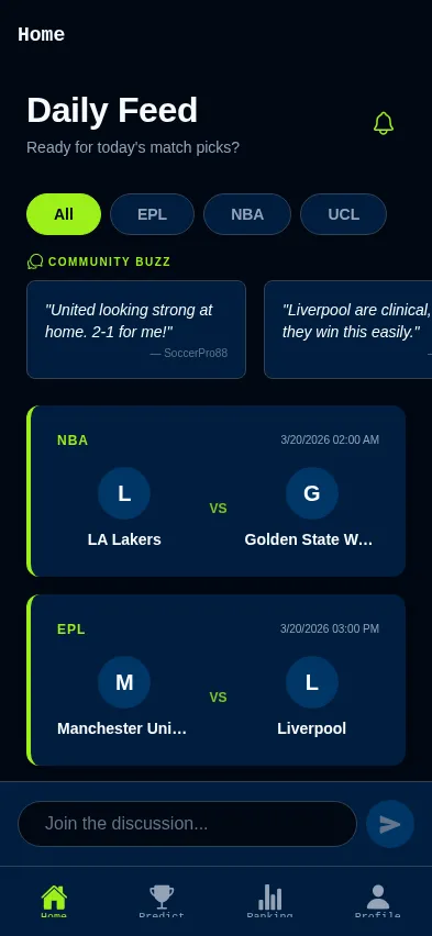 SportPredictor MVP