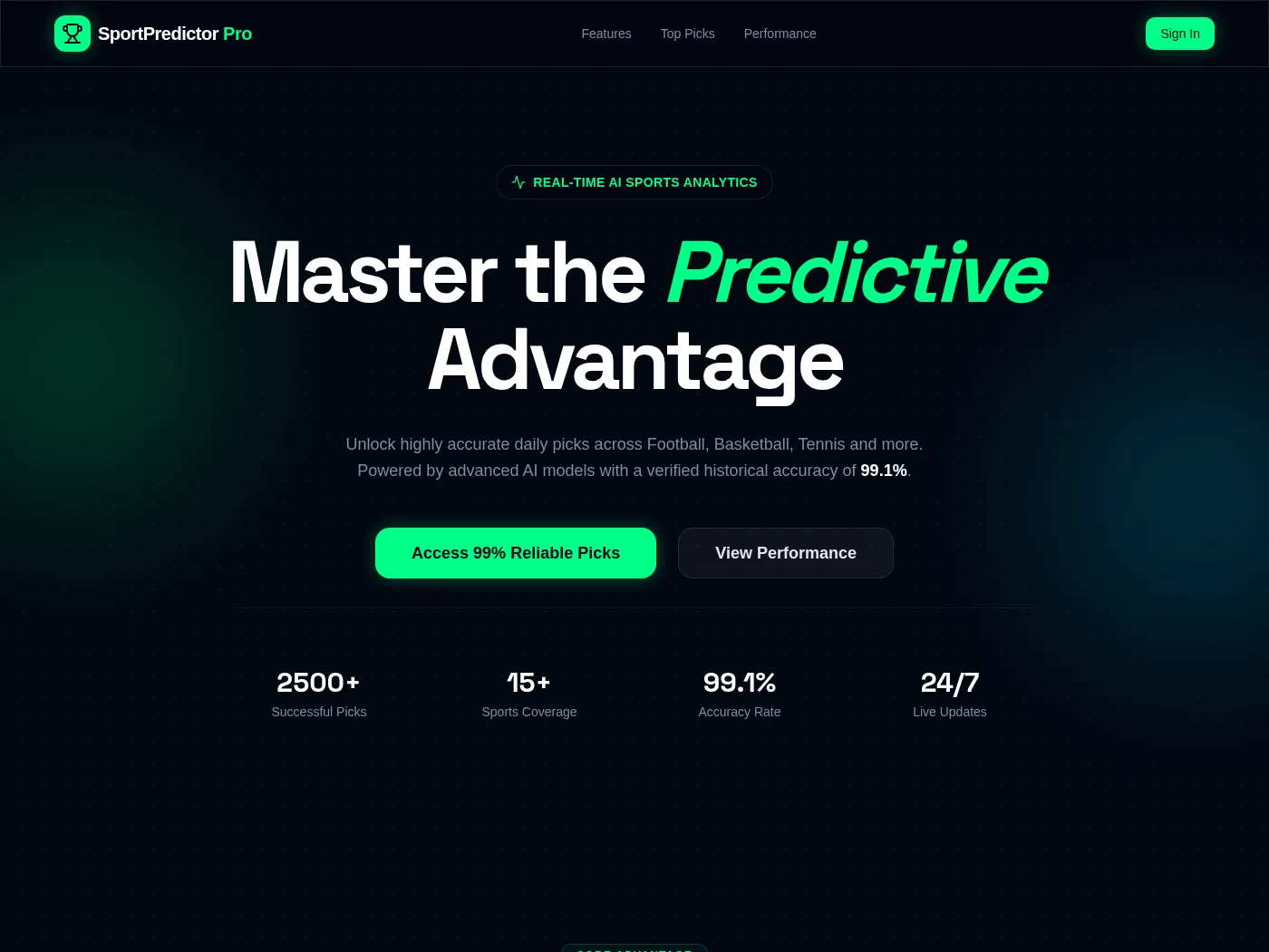 SportPredictor Pro