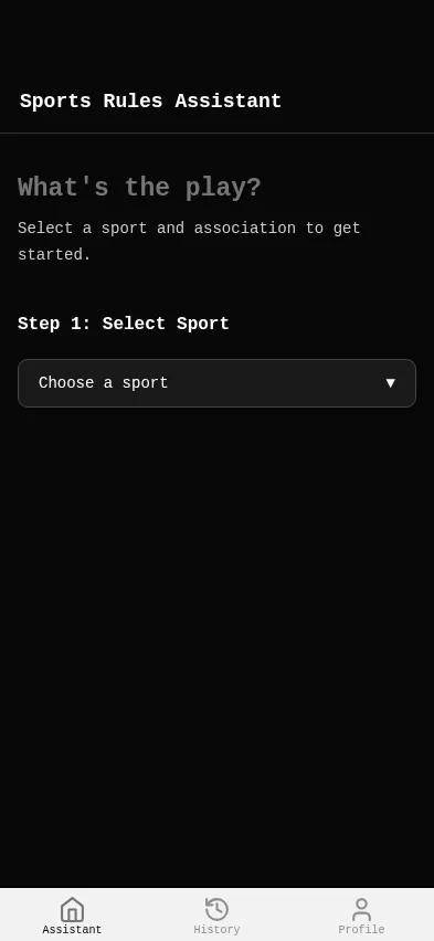 Sports Rules Voice Assistant