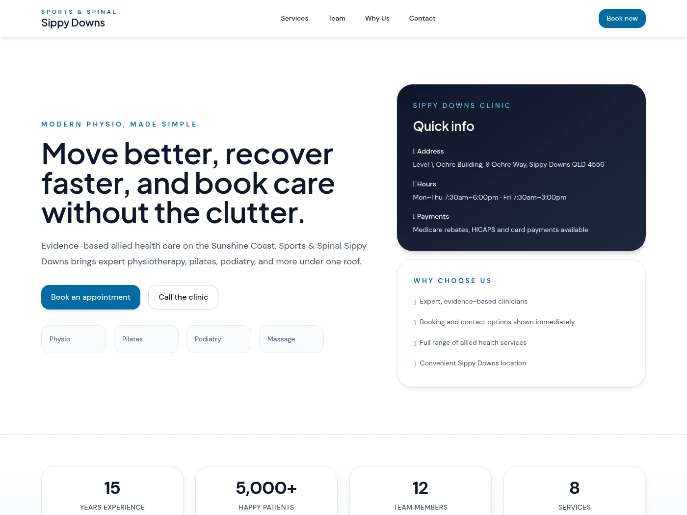 SportsSpinal Web Redesign