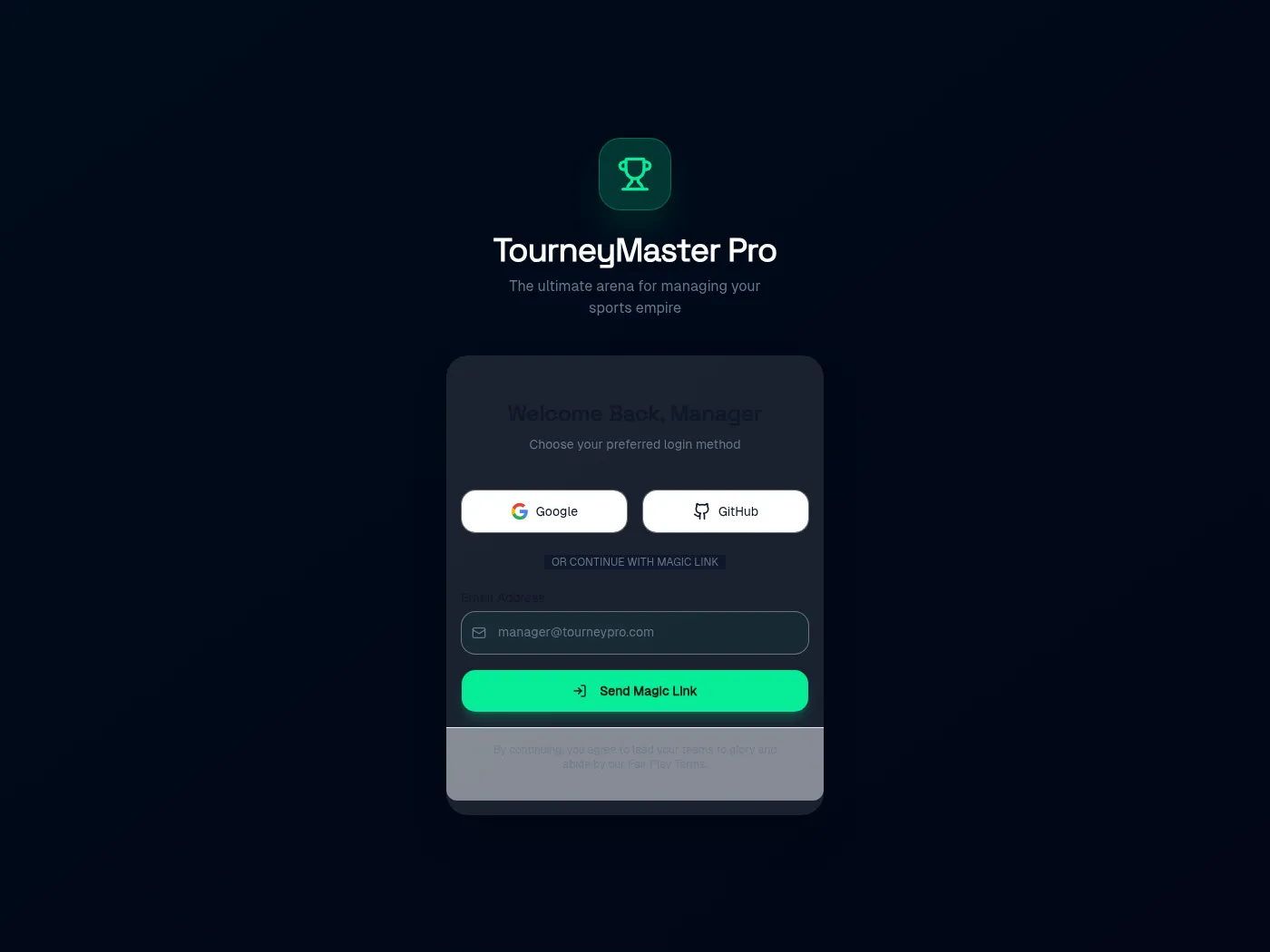 TourneyMaster Pro
