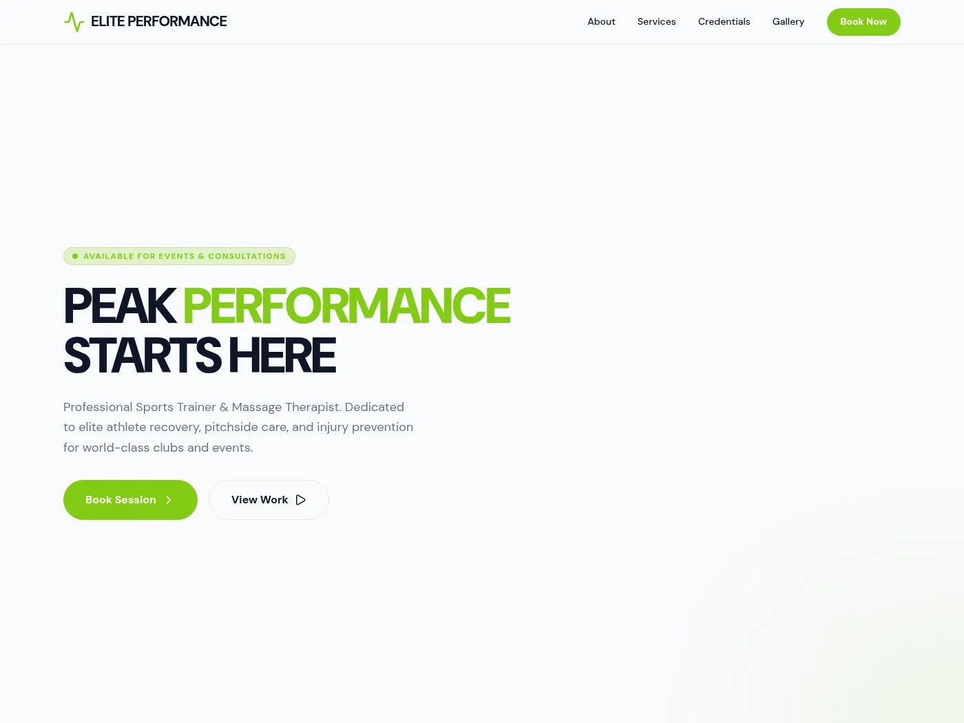 Sports Trainer Portfolio