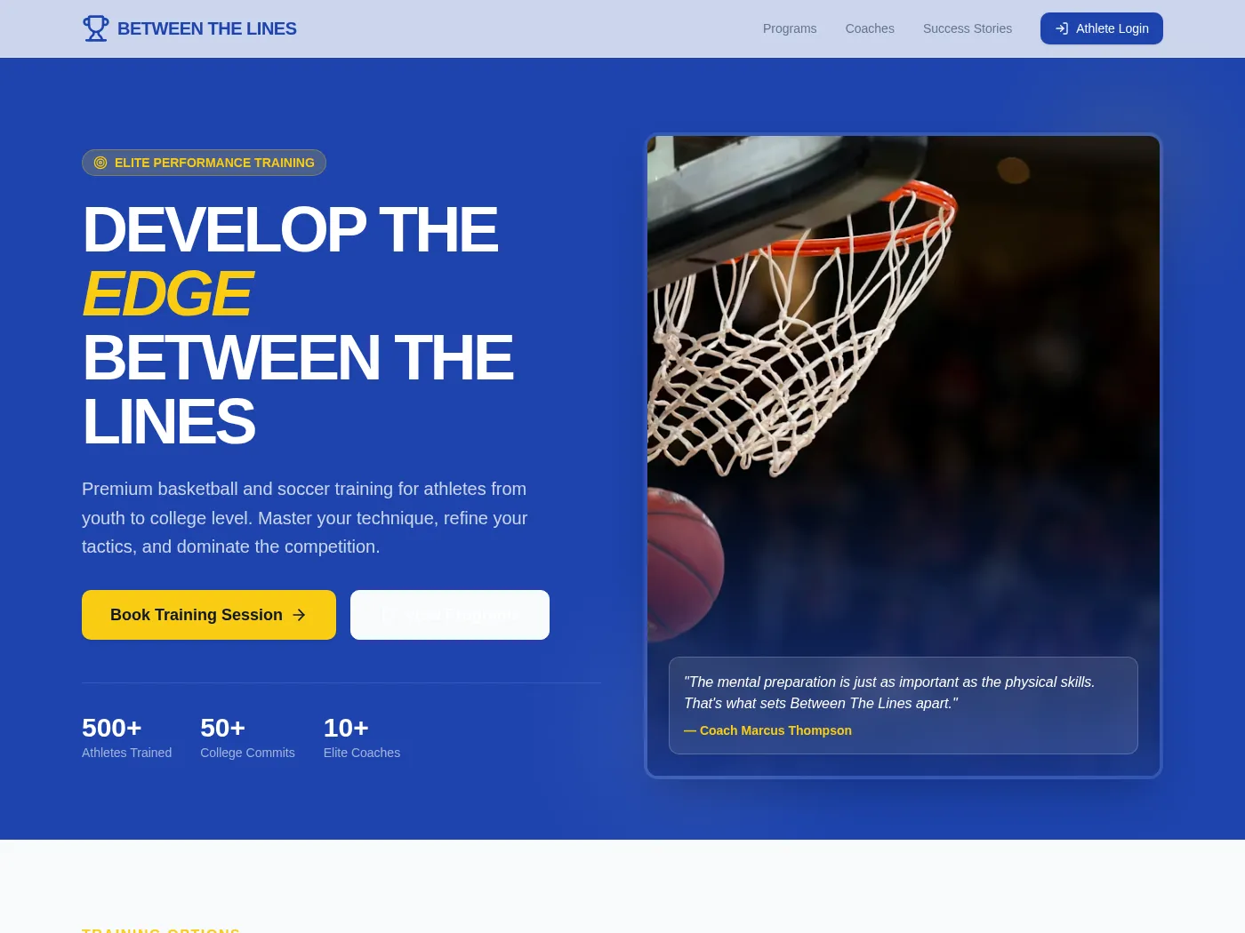Between The Line Sports Web