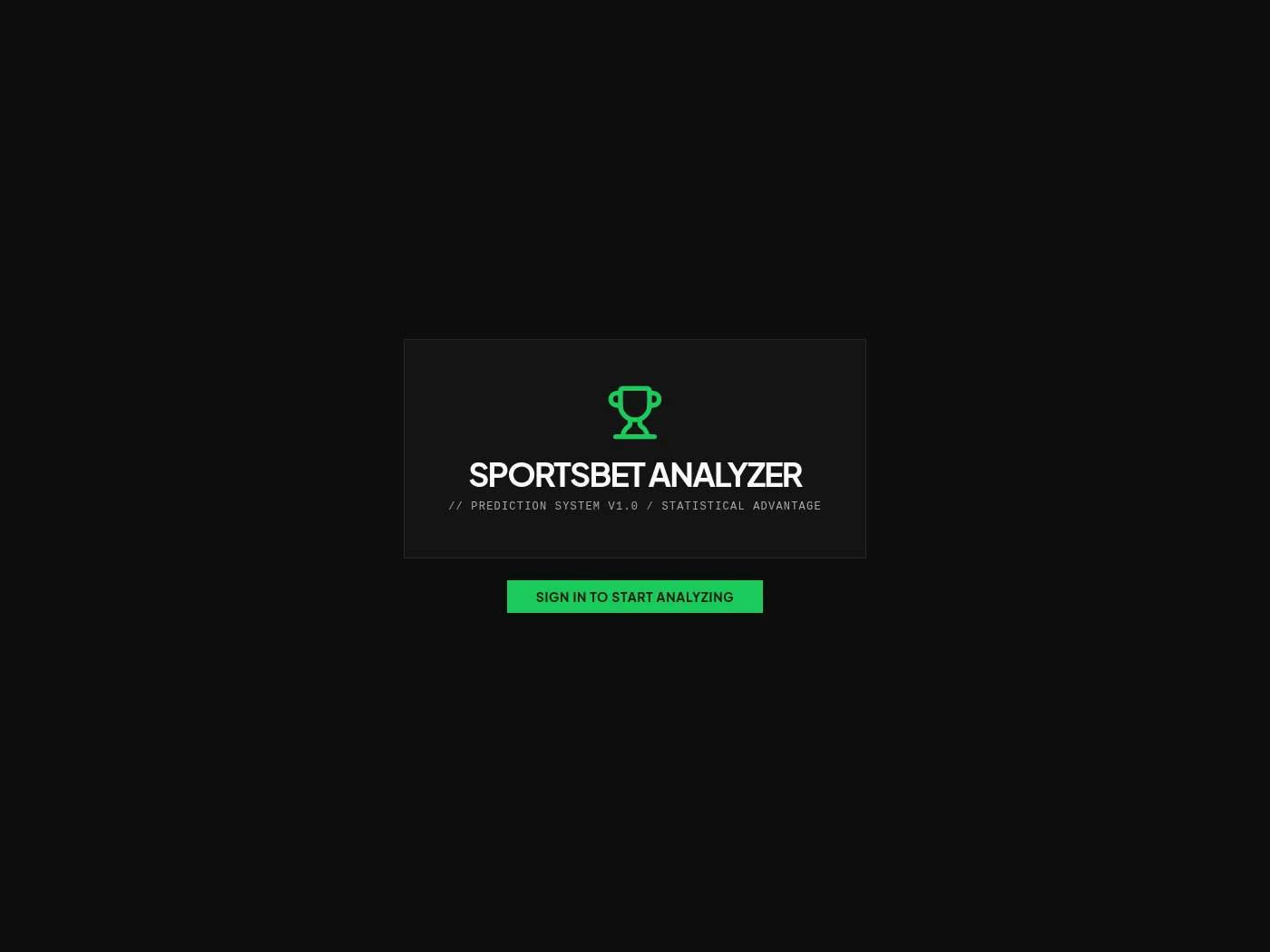 SportsBet Analyzer
