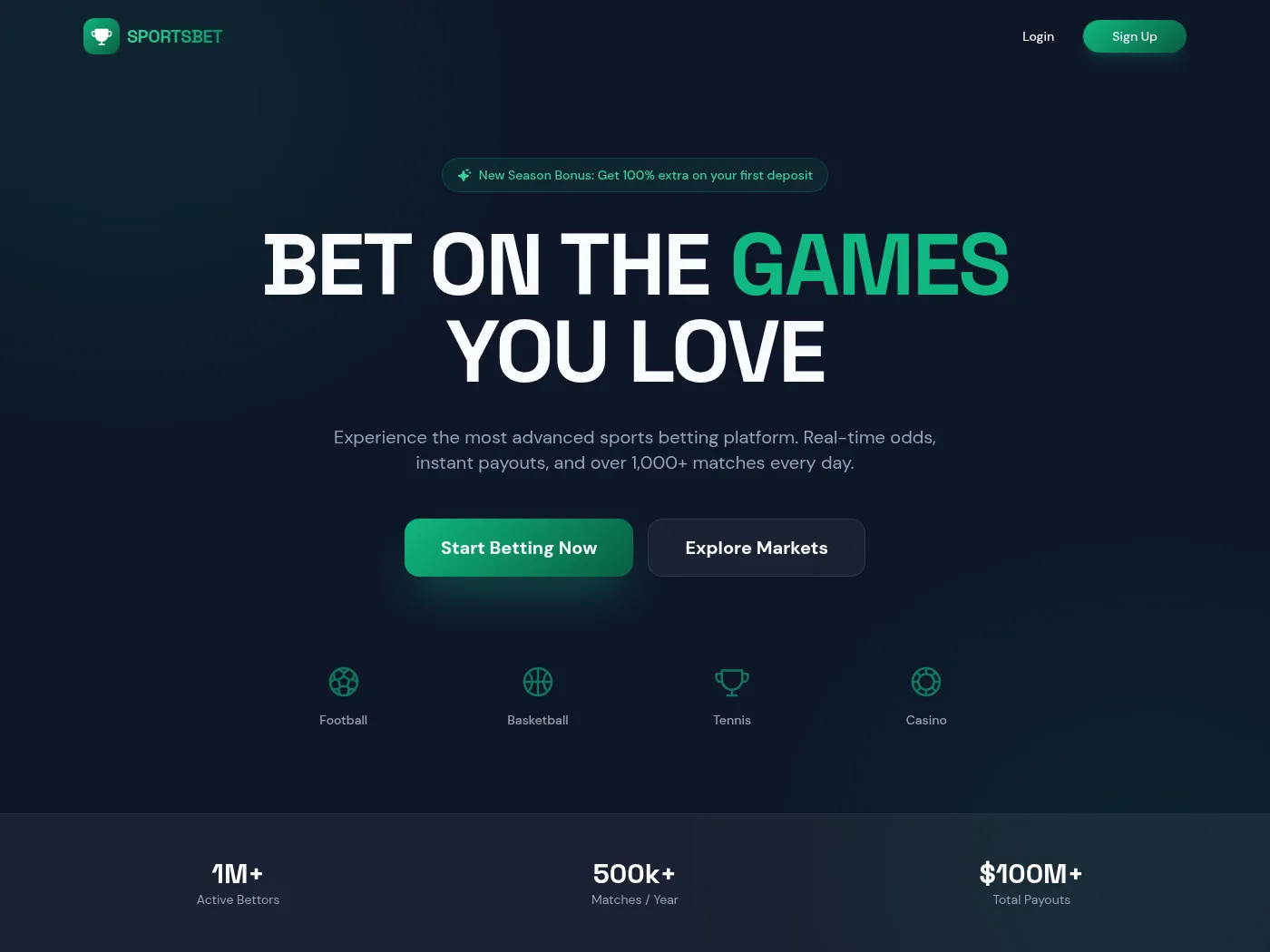 SportsBet Interactive App