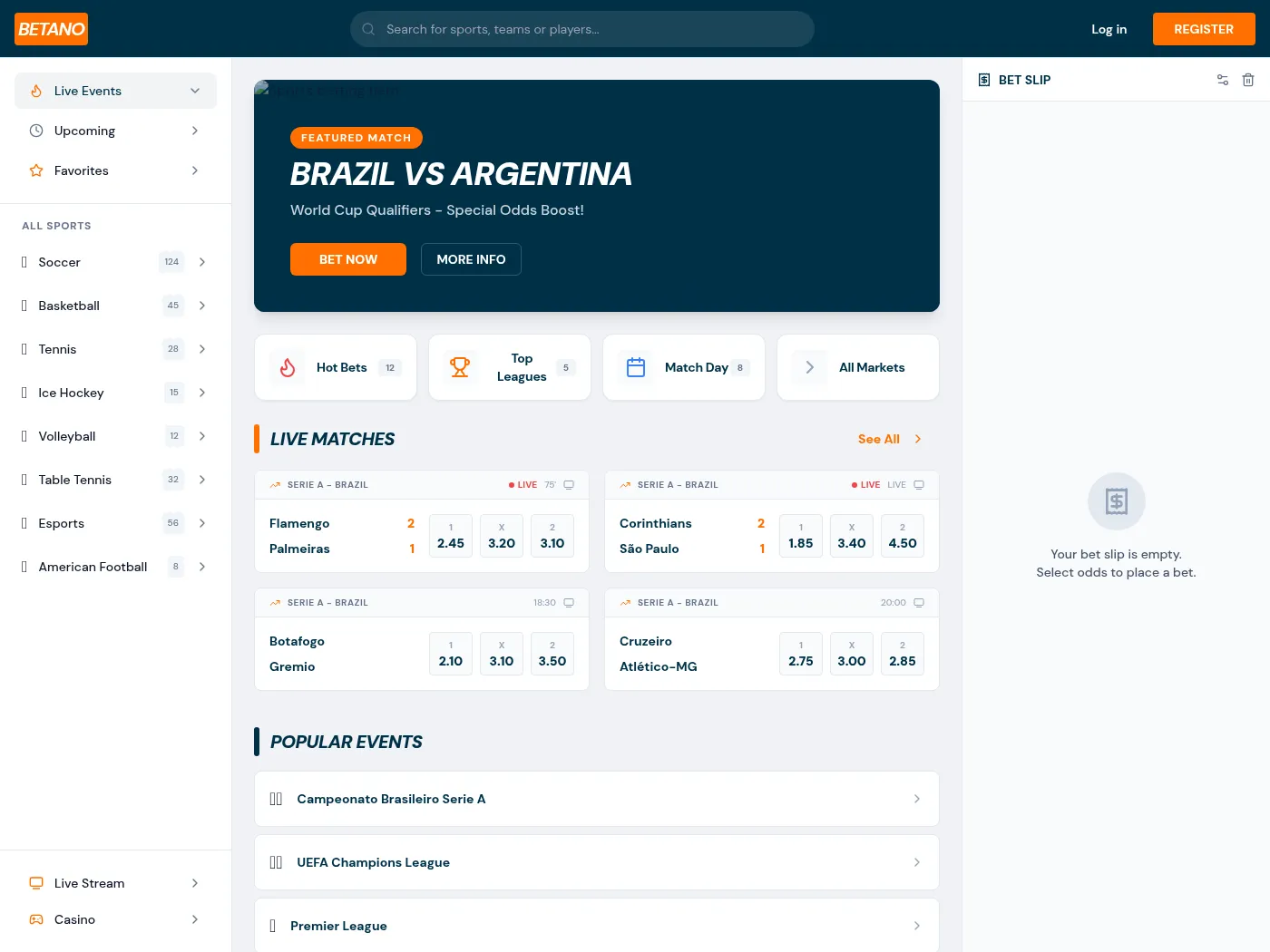 Betano Sportsbook Clone