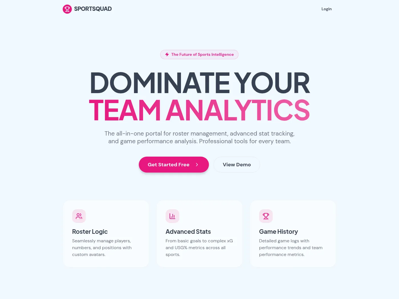 SportSquad Portal