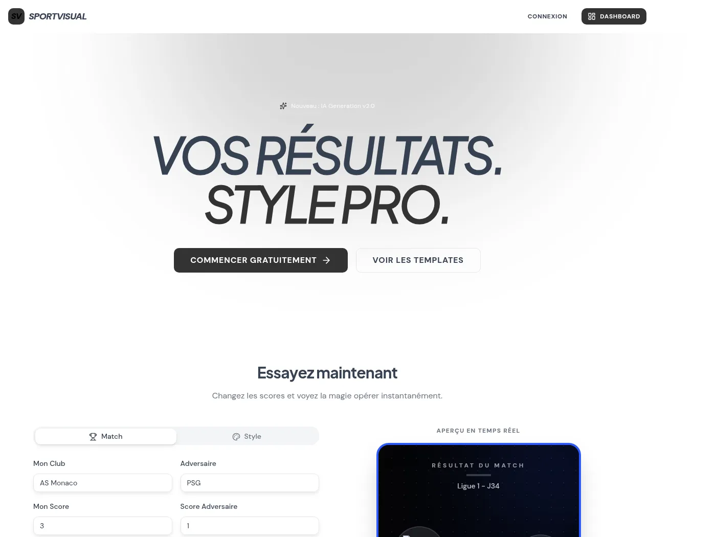 SportVisual SaaS Studio