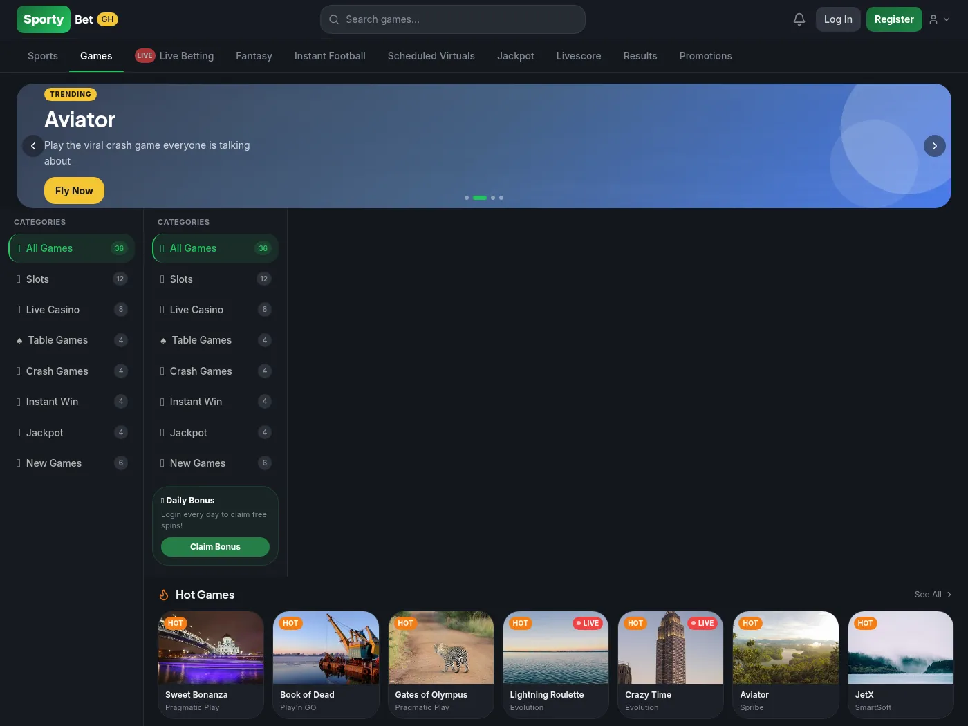 SportyBet Games Portal