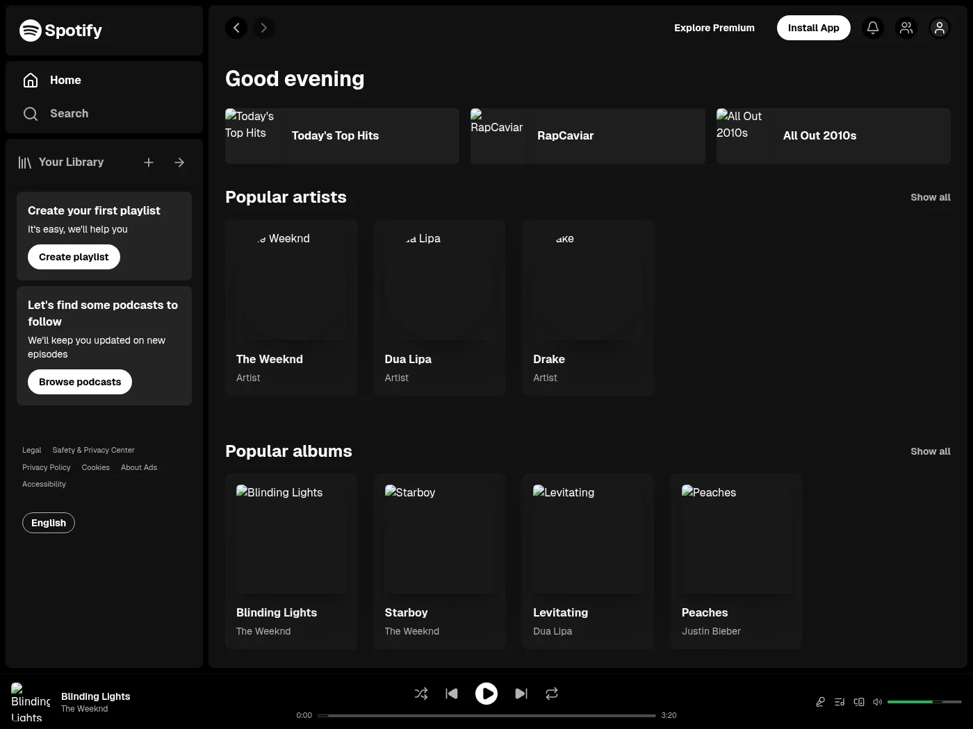 SpotClone Web Player