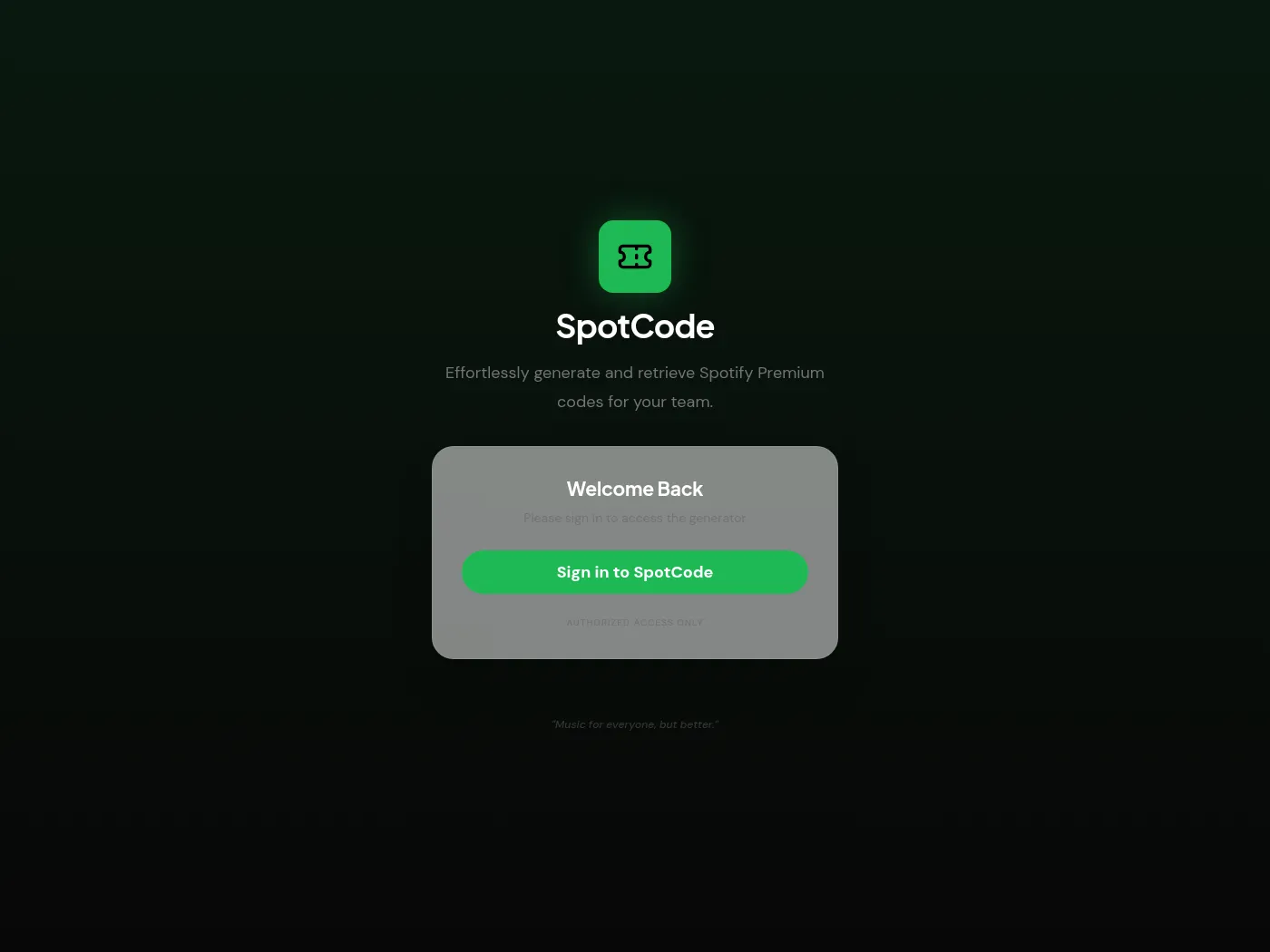 SpotCode Generator