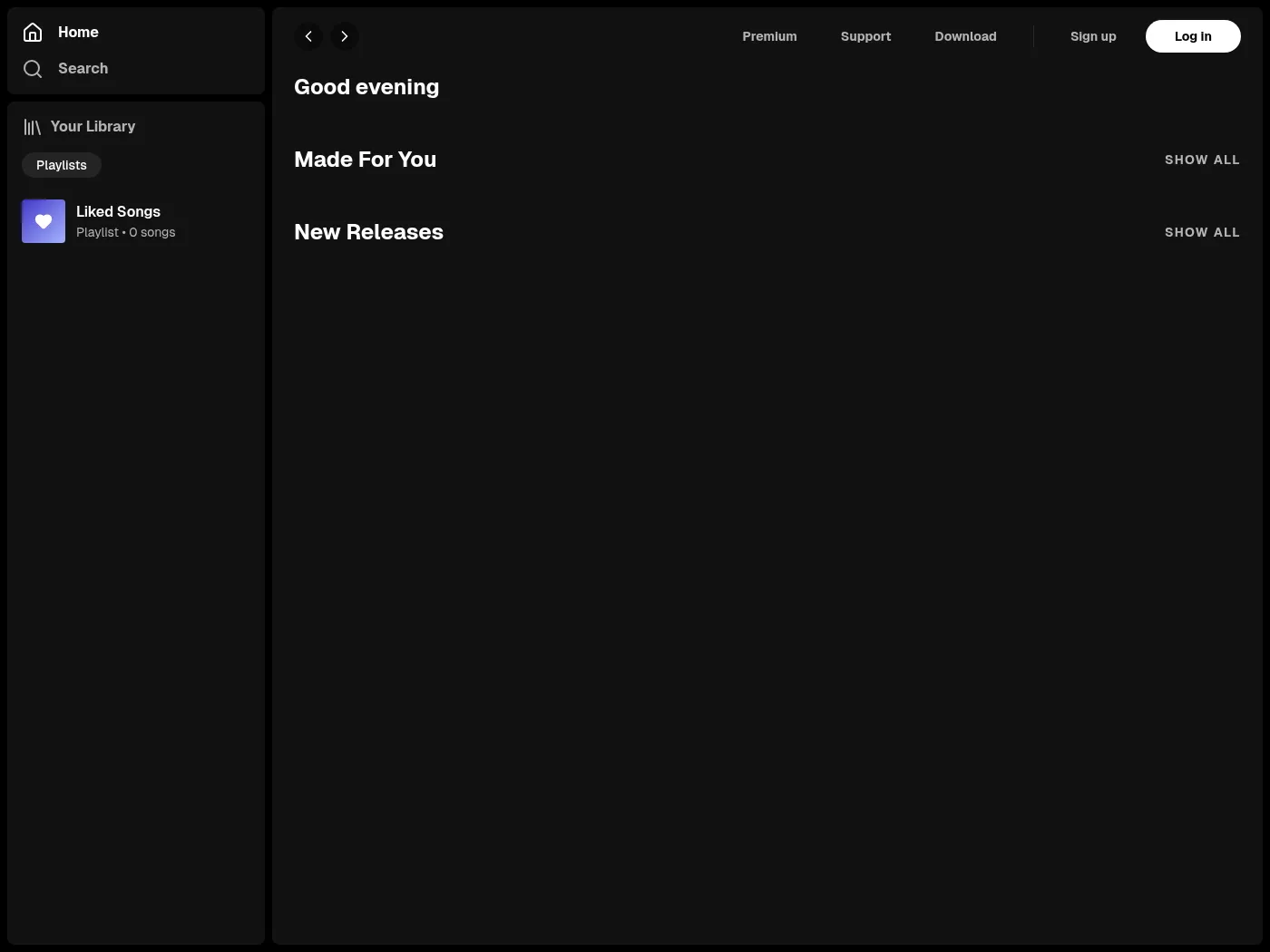 Spotify Web Clone