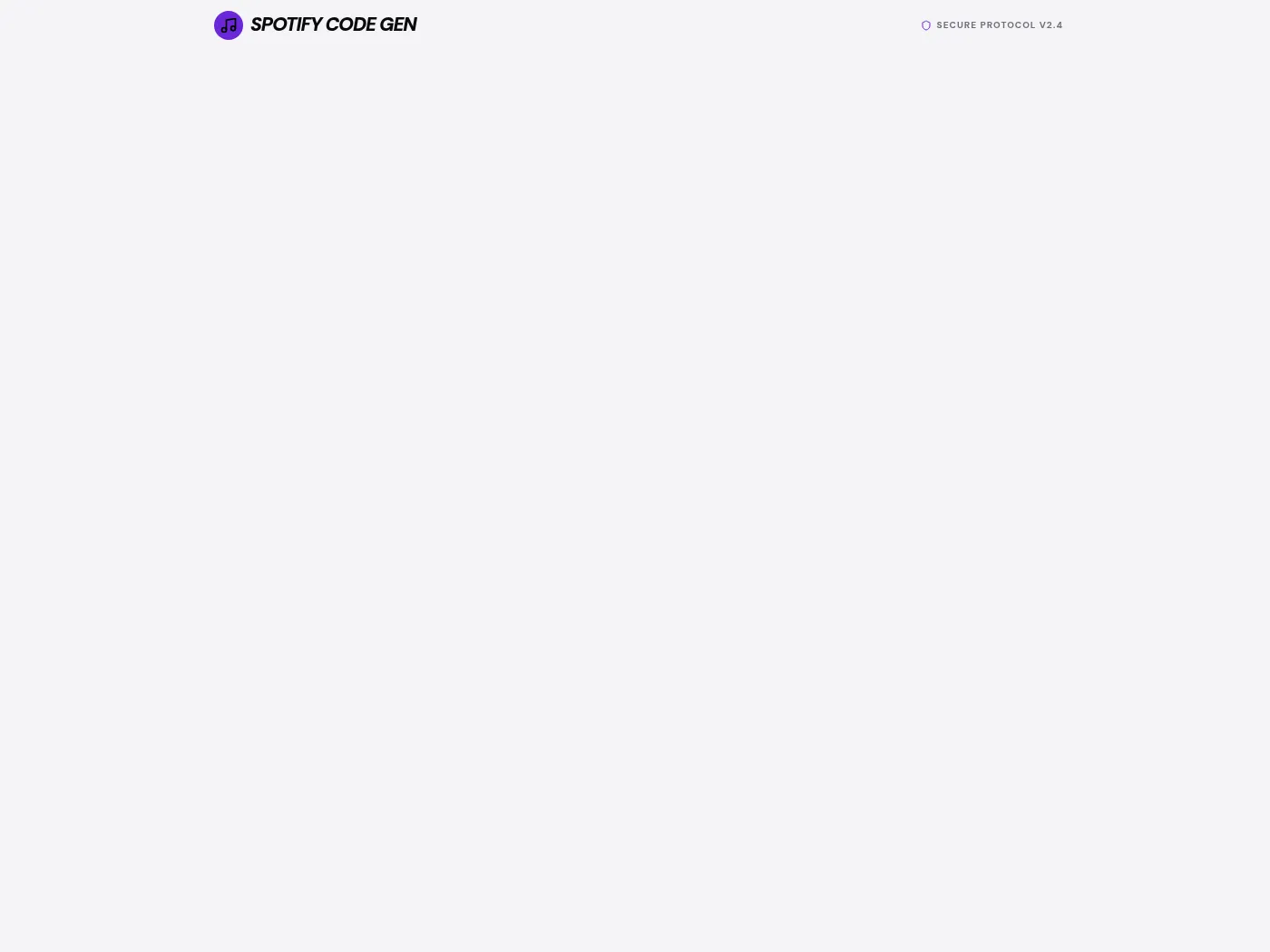 Spotify Code Generator