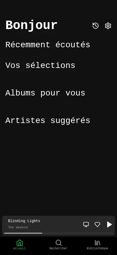 Mobile Spotify Clone