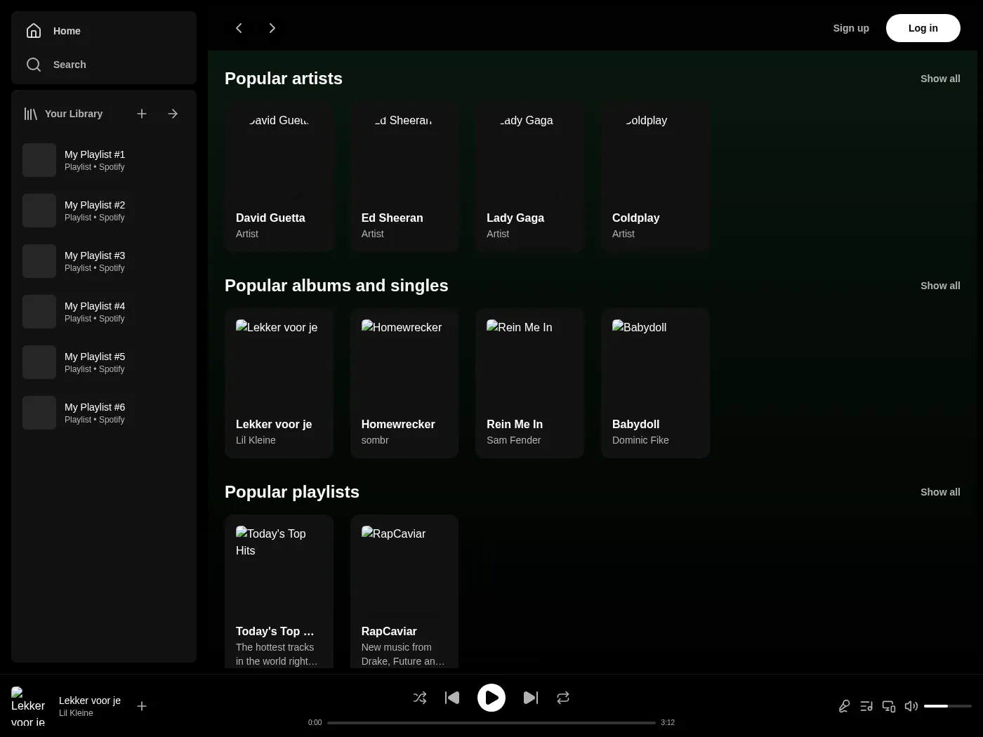 Spotify Web Clone