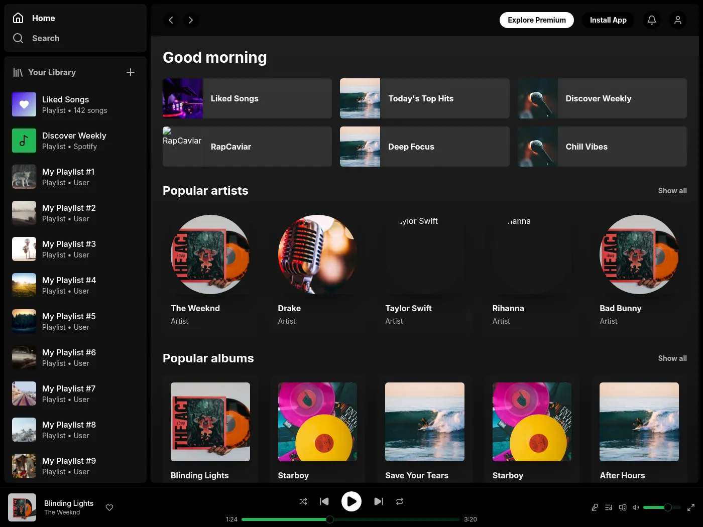 Spotify Web Clone