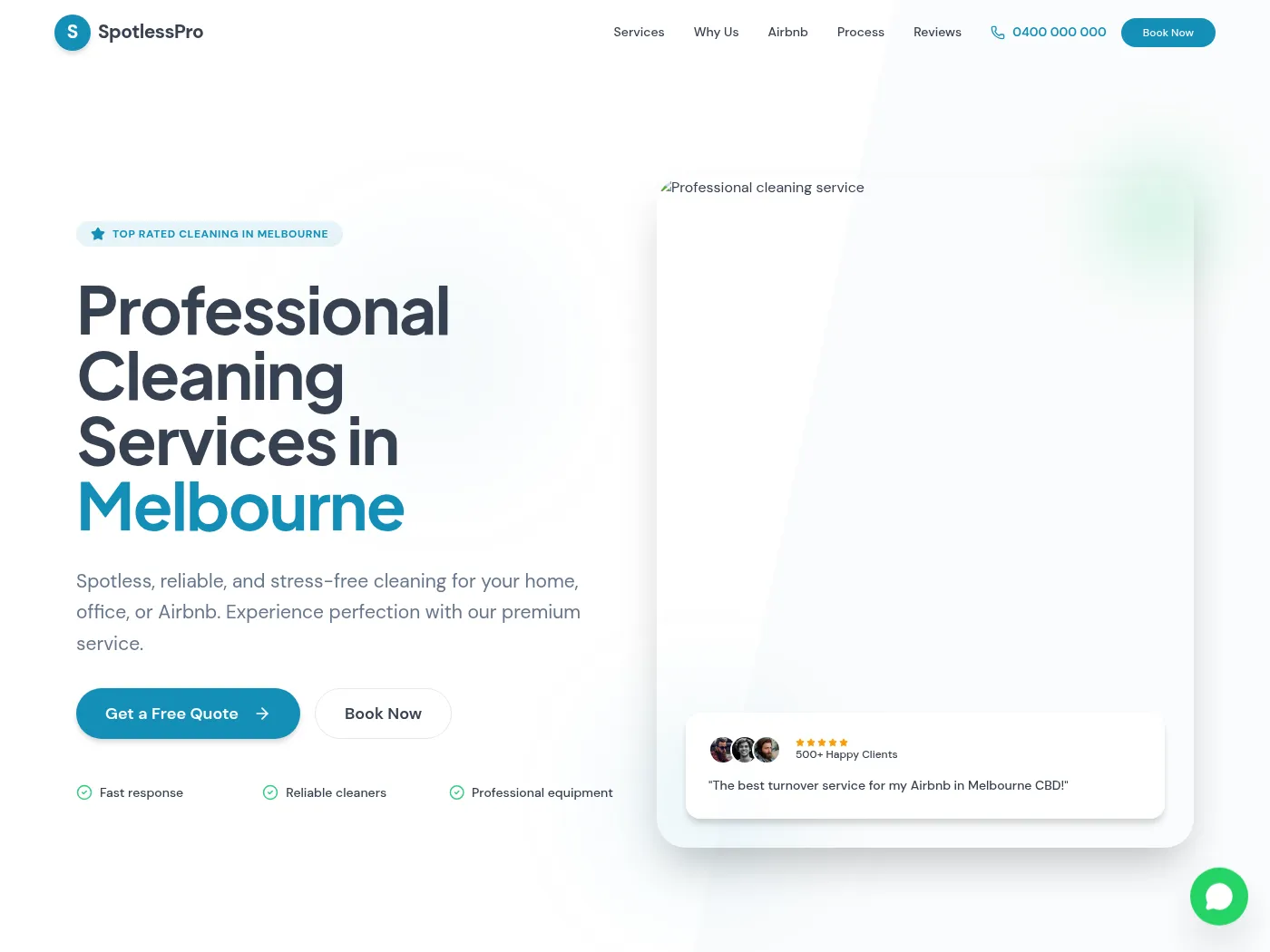 SpotlessPro Cleaning Site