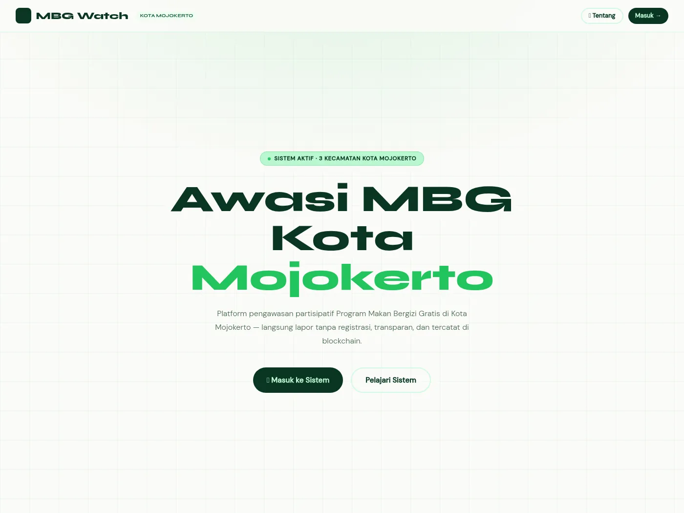 SPPG Mojokerto Dashboard