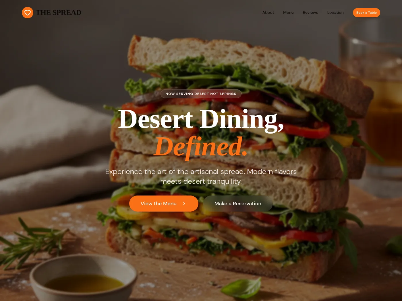 Spread Restaurant Website