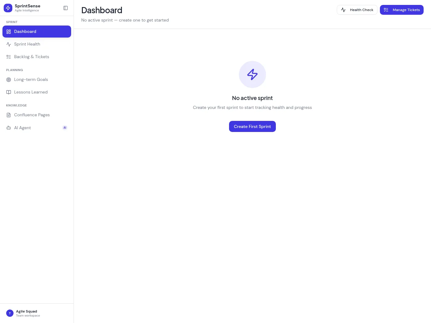 SprintSense Dashboard