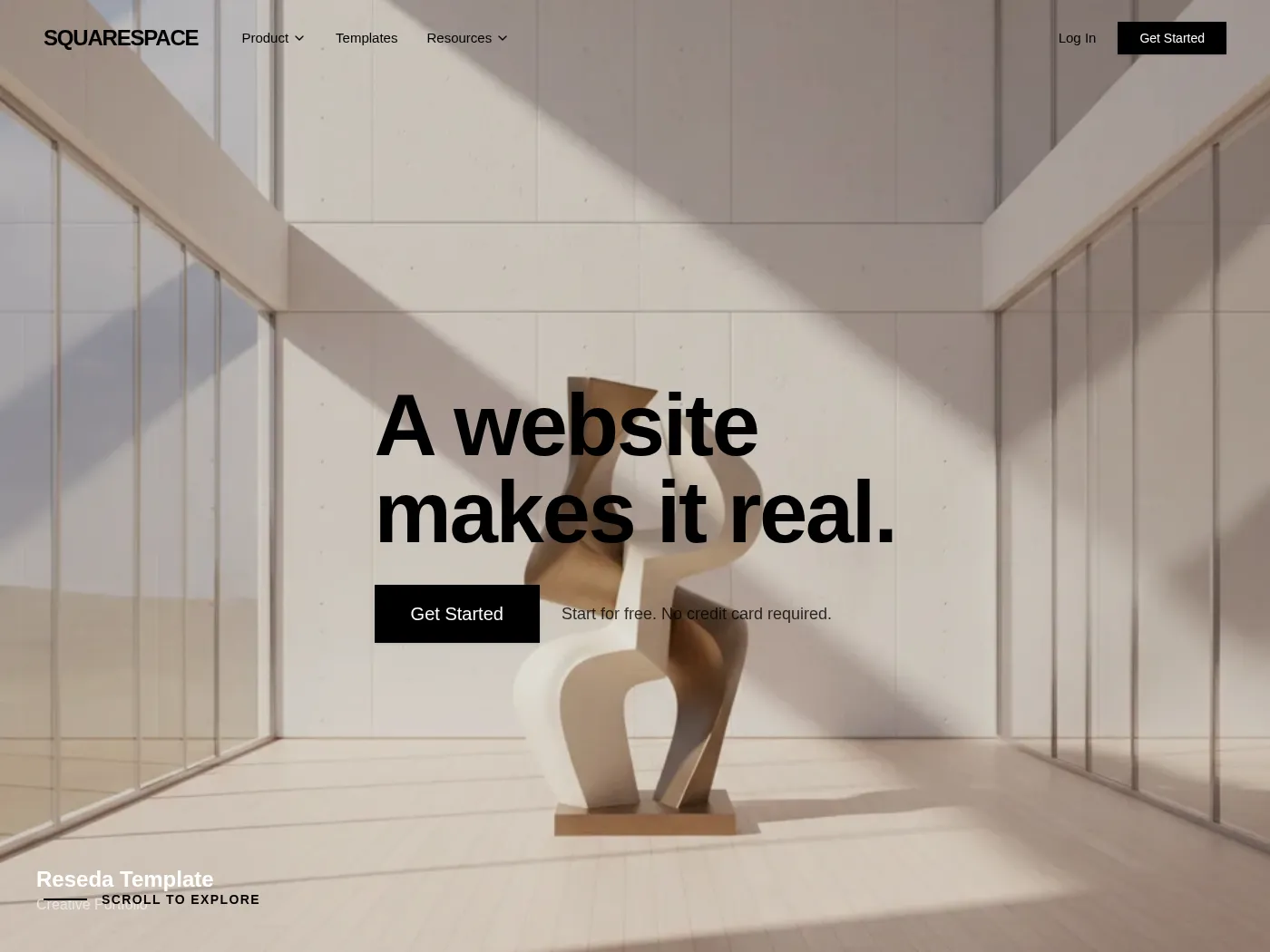 Squarespace Landing Replica