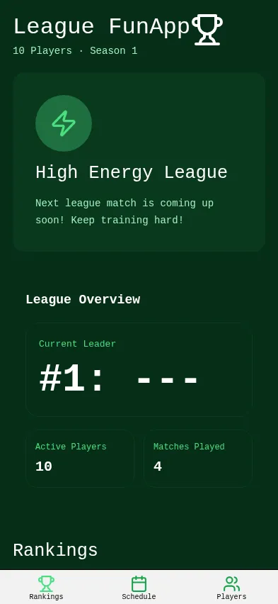 Squash League FunApp