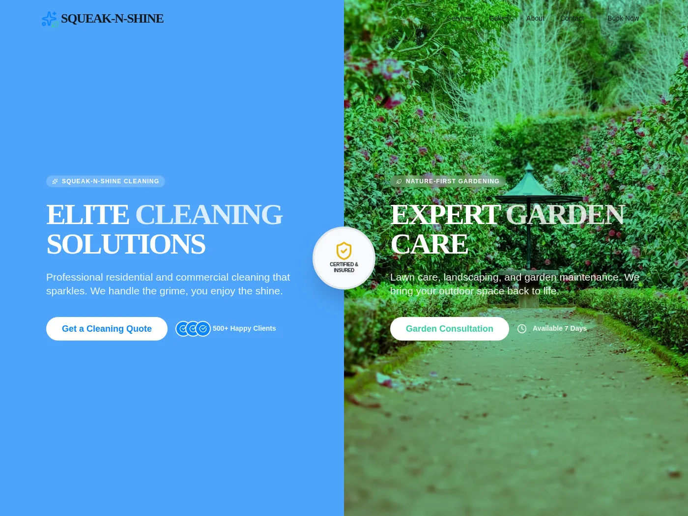 SQUEAK-N-SHINE Website