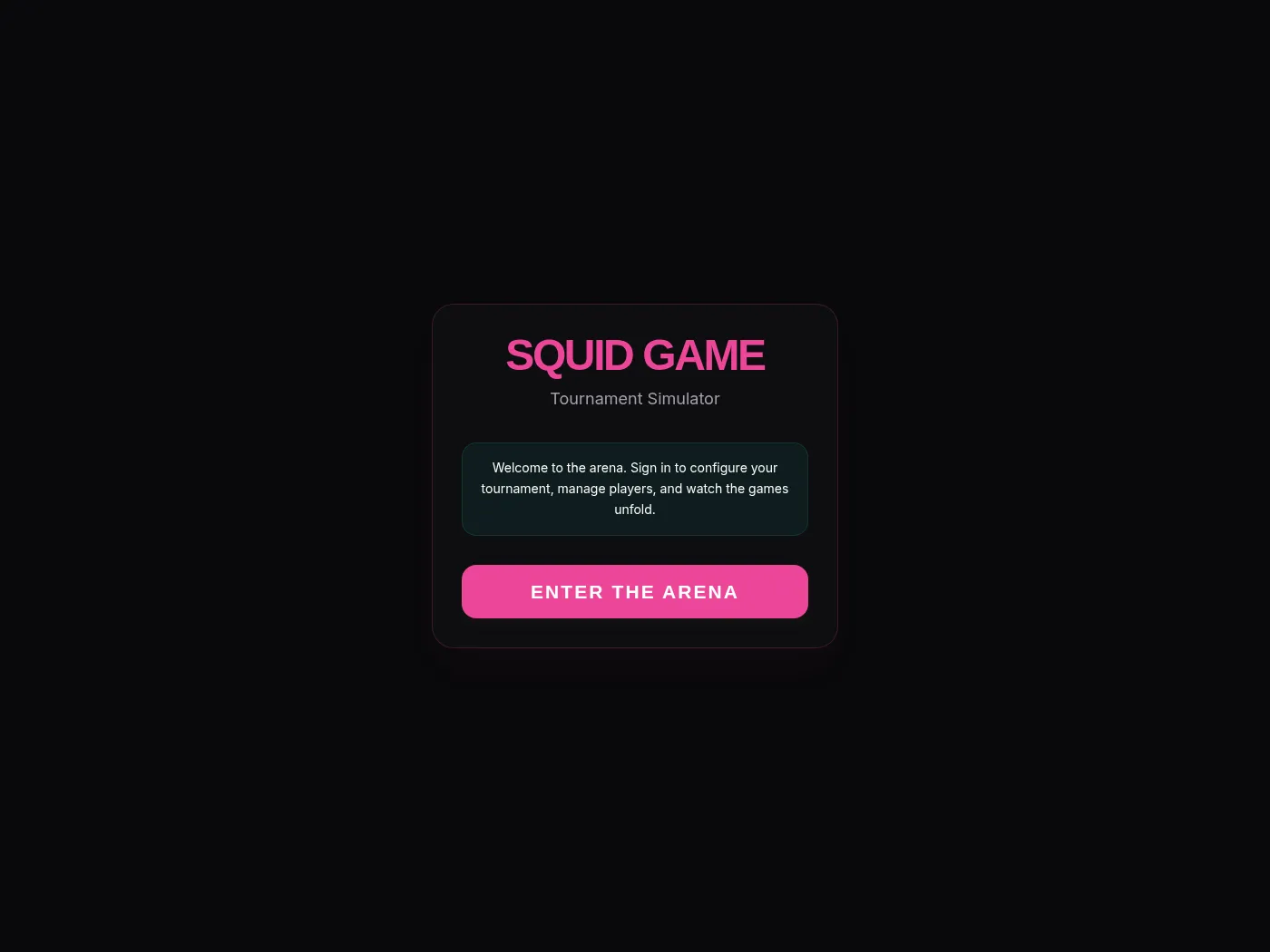 Squid Games Simulator