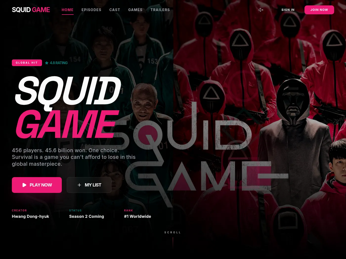 Squid Game Series Site