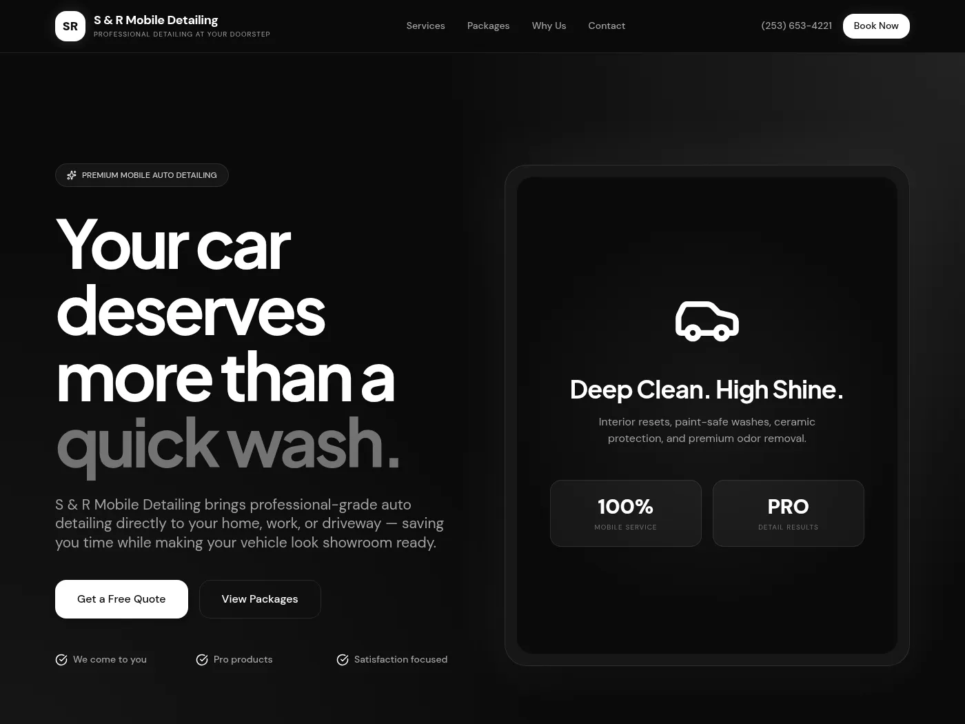 SR Mobile Detailing Site