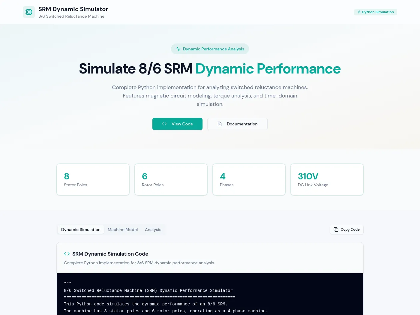 SRM Dynamic Simulator