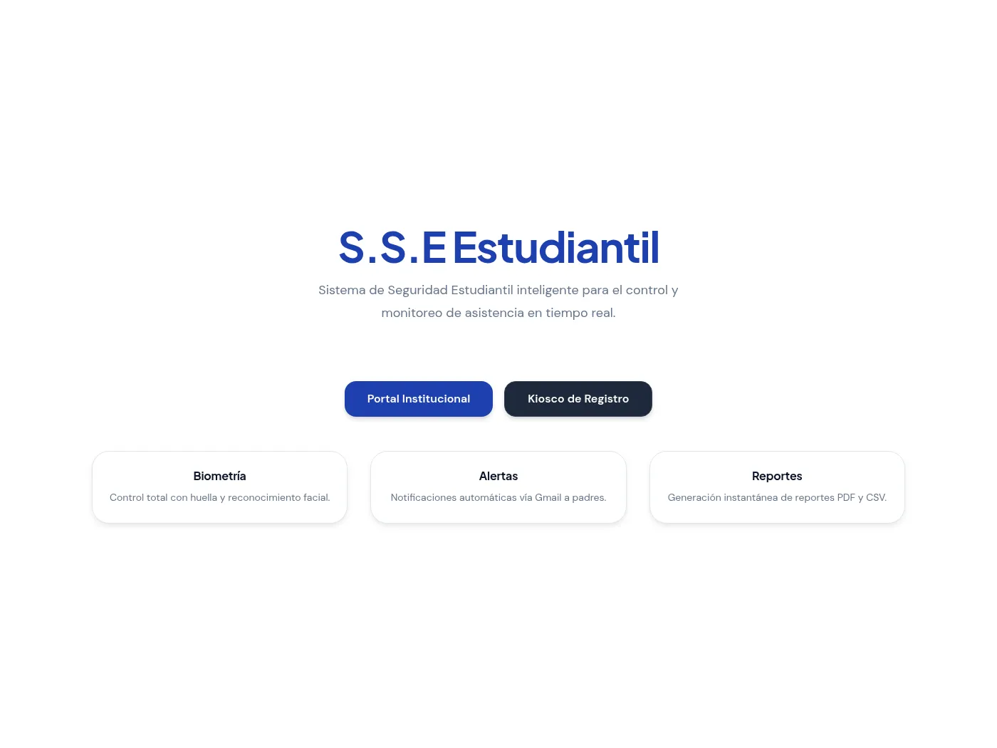 S.S.E Estudiantil Plataforma