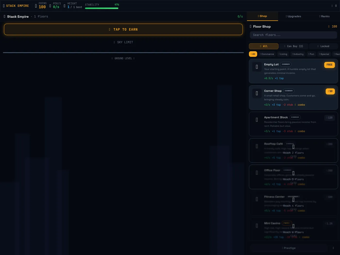 Stack Empire Game
