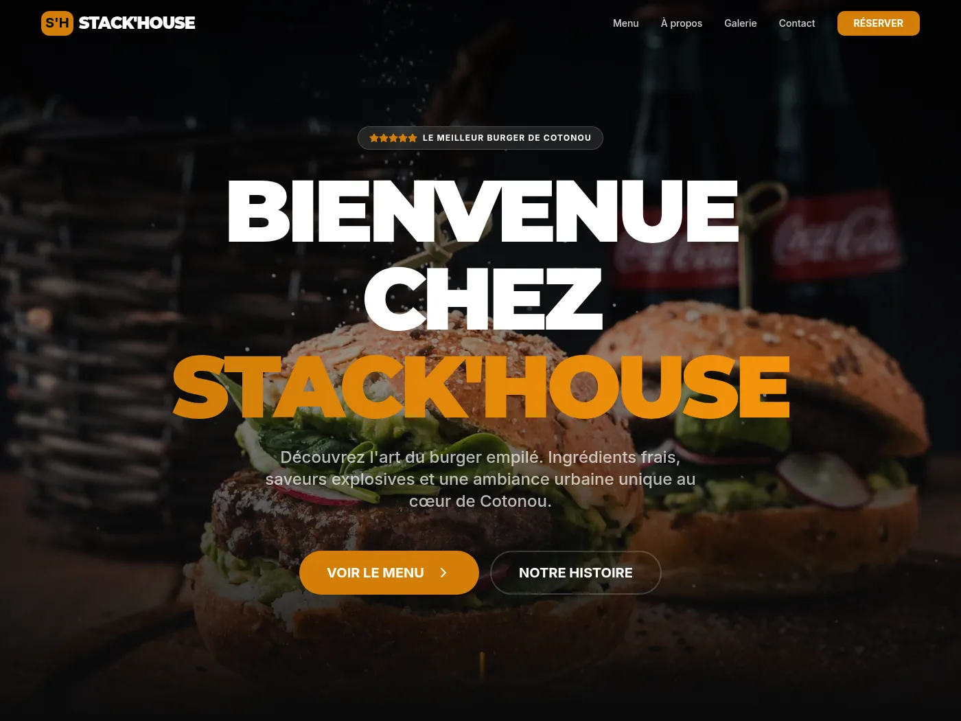 Stack'House Landing Page