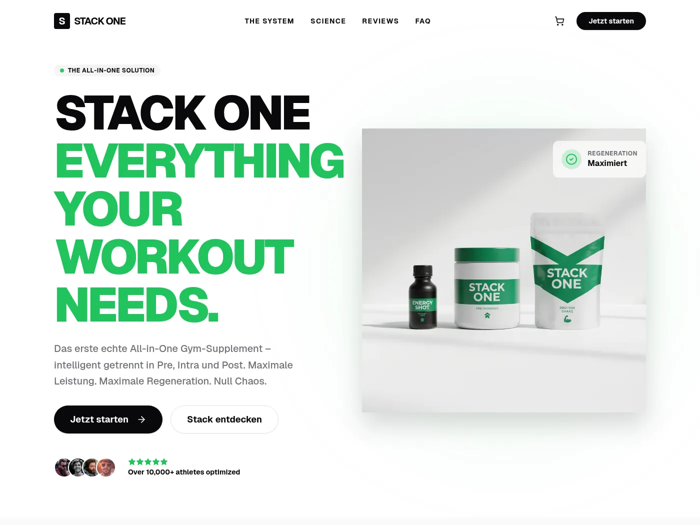 STACK ONE Landing Page