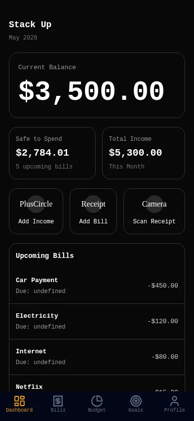 Stack Up Money Manager