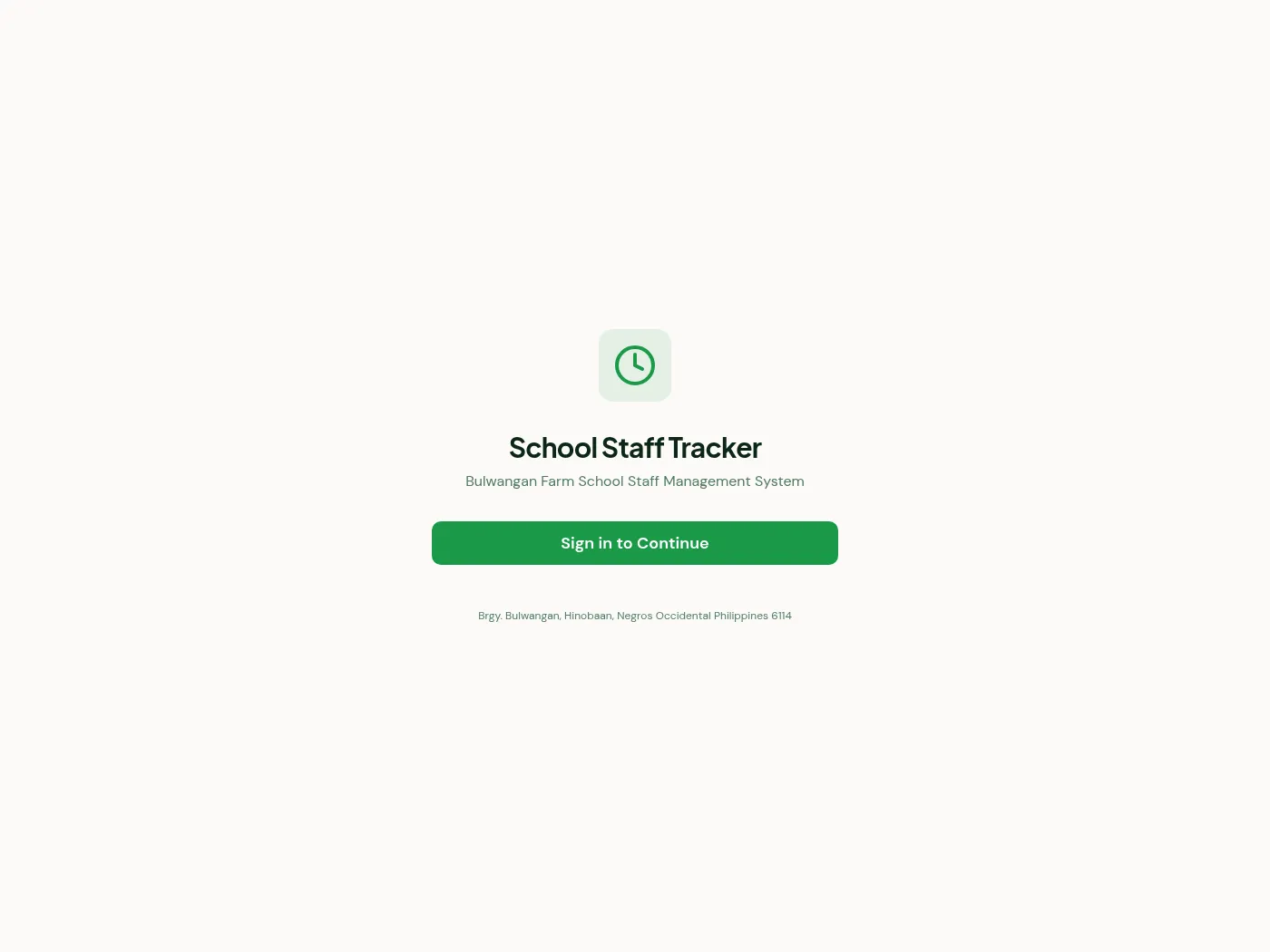 School Staff Tracker