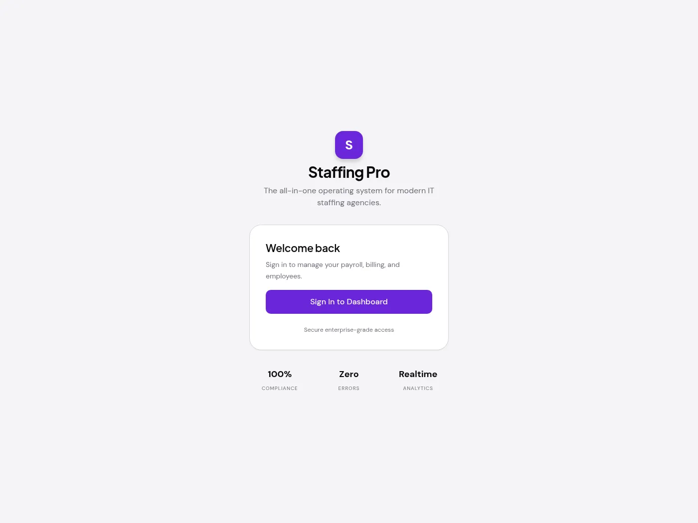 Staffing Pro Portal