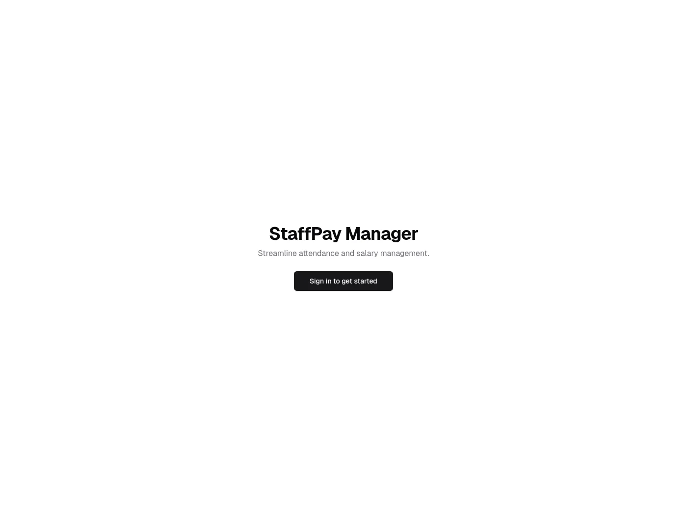 StaffPay Manager