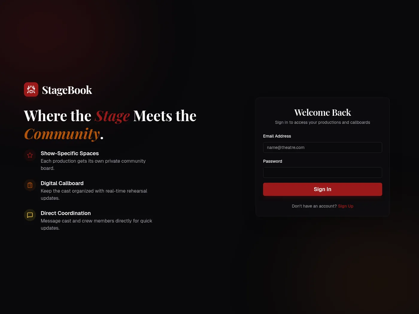 StageBook Community