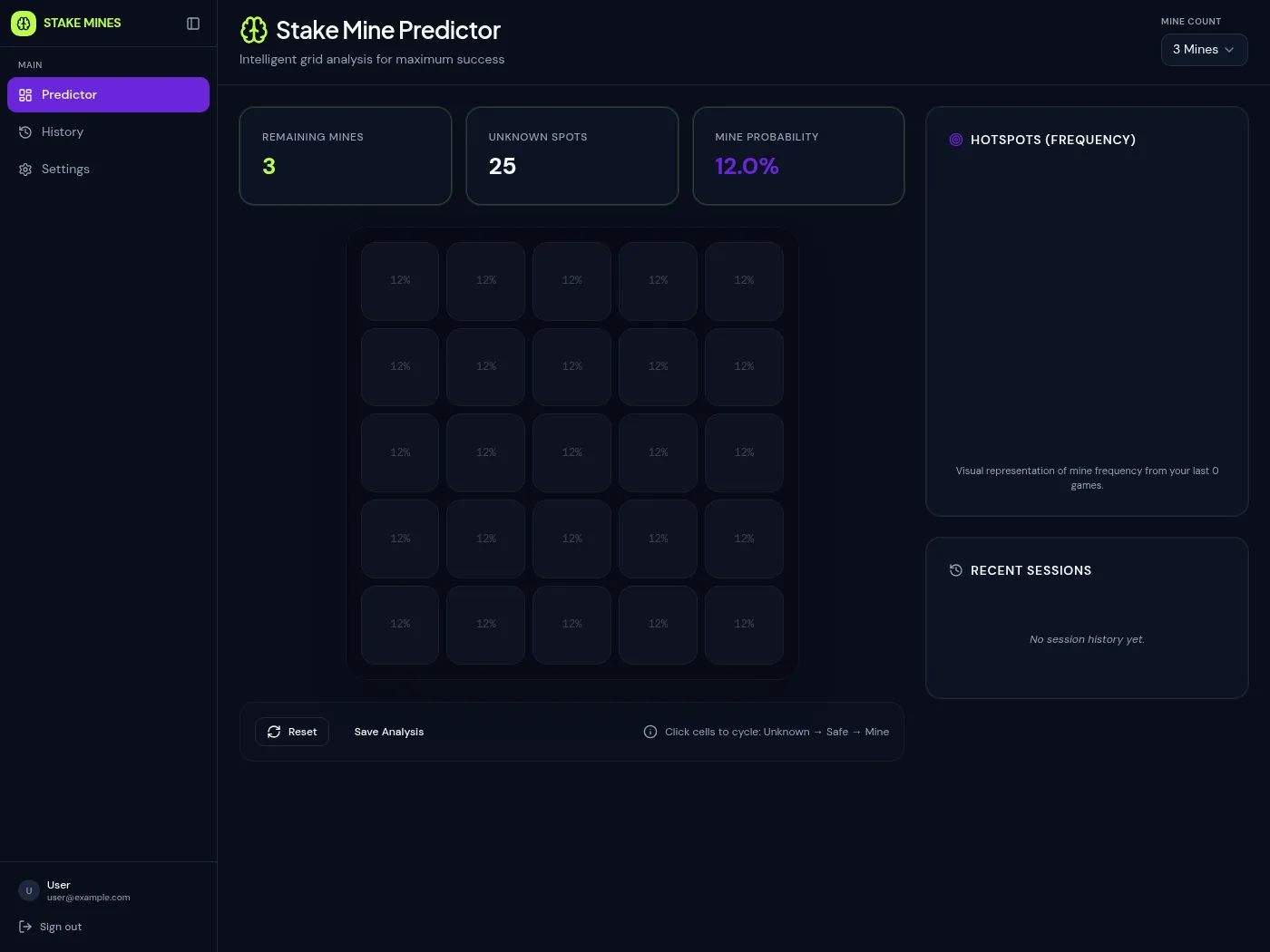 Stake Mine Predictor